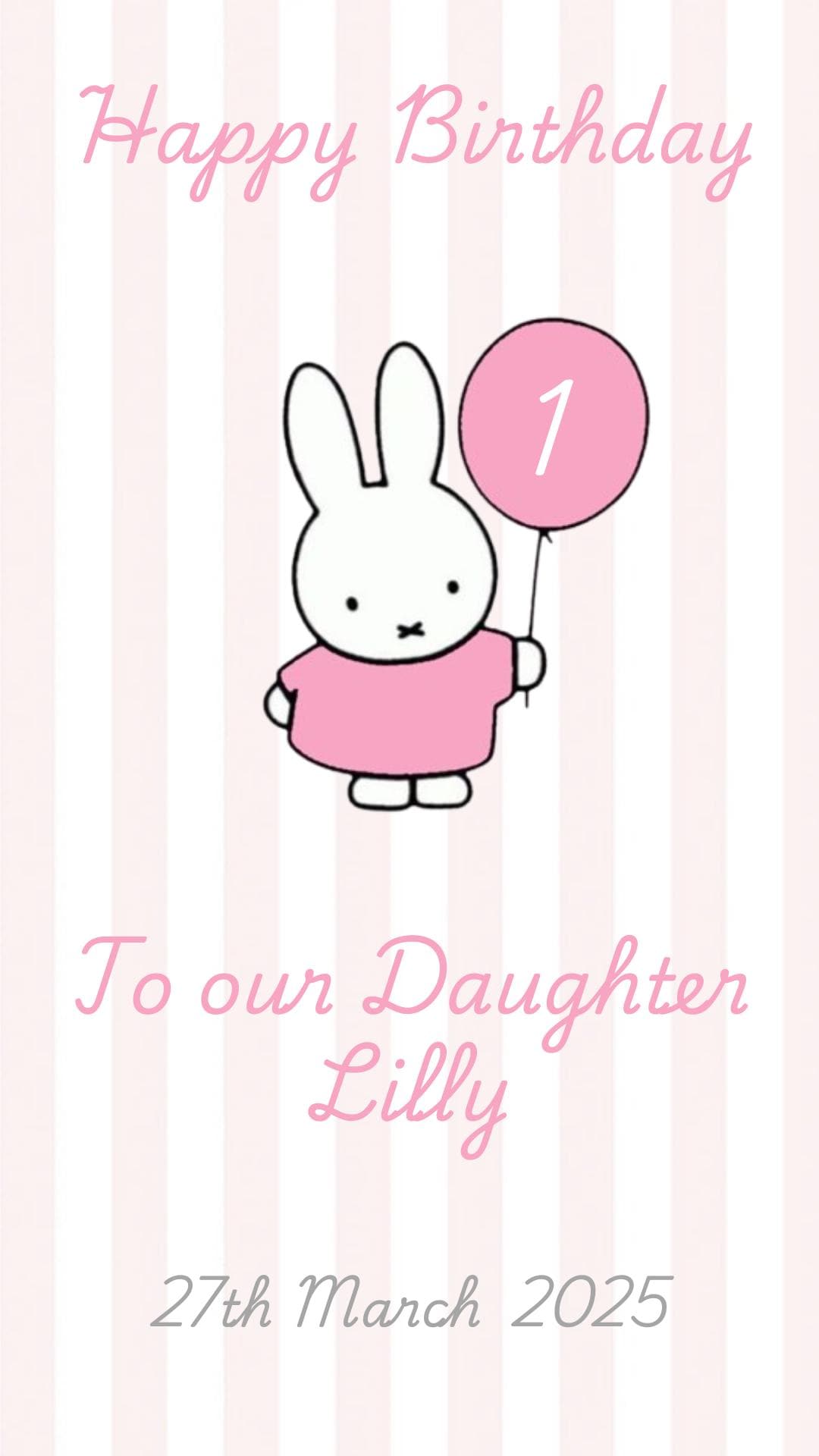 DIGITAL Miffy Customisable Template for Birthdays - Etsy