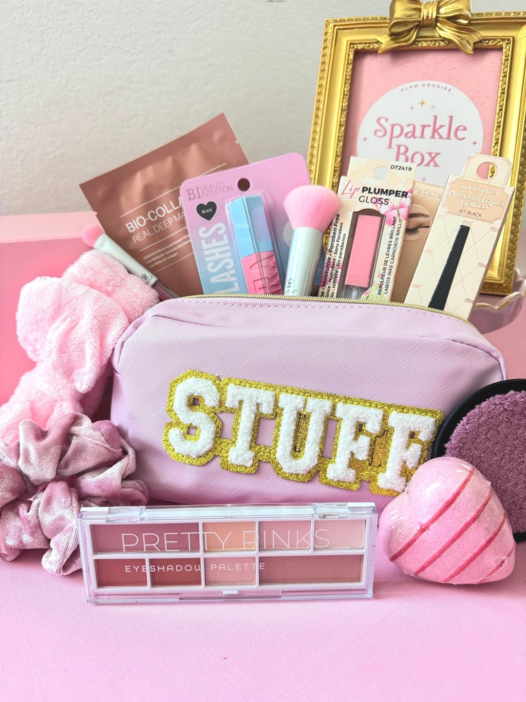 Tween Makeup Gift Bag, Makeup, Spa Headband, Lip Plumper & Shadow ...
