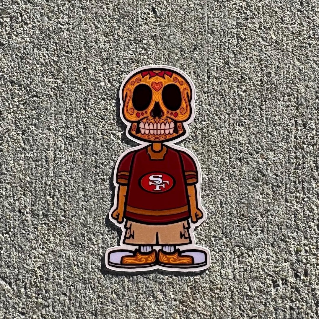 49ers Sugar Skull Sticker – Faithful Pride With Cultura Style - Etsy