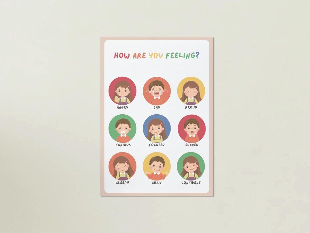 Feelings Chart Posters for Kids – Calm Corner Emotional Regulation ...