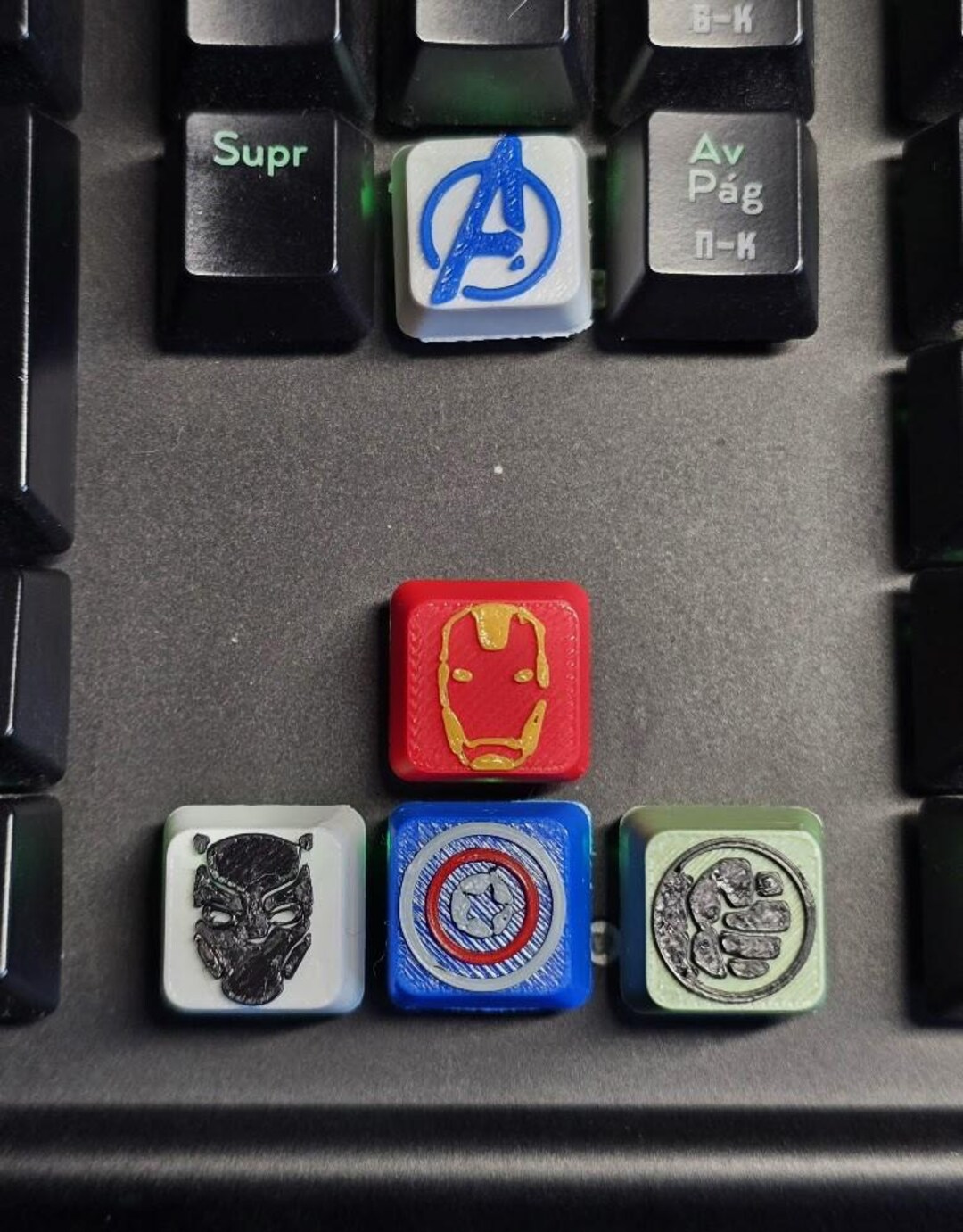 Avengers Keycap Set – Custom 3D Marvel Keycaps for Mechanical Keyboards ...