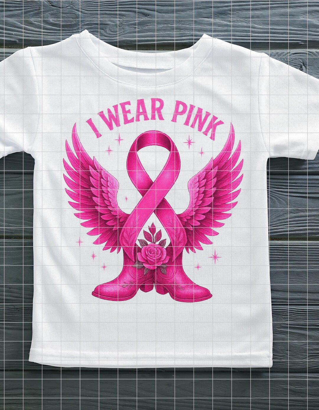 Pink Ribbon Cowboy Boot & Boxing Glove PNG: Breast Cancer Awareness ...