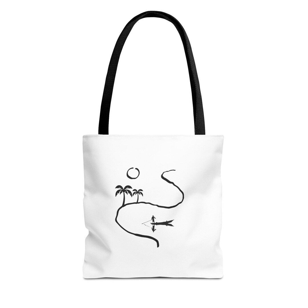 Tropical Island Tote Bag – Beach Scene Carryall - Etsy