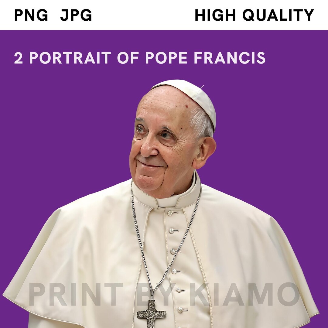 Pope Francis Clipart PNG & JPG, Catholic Church Religious Portrait ...