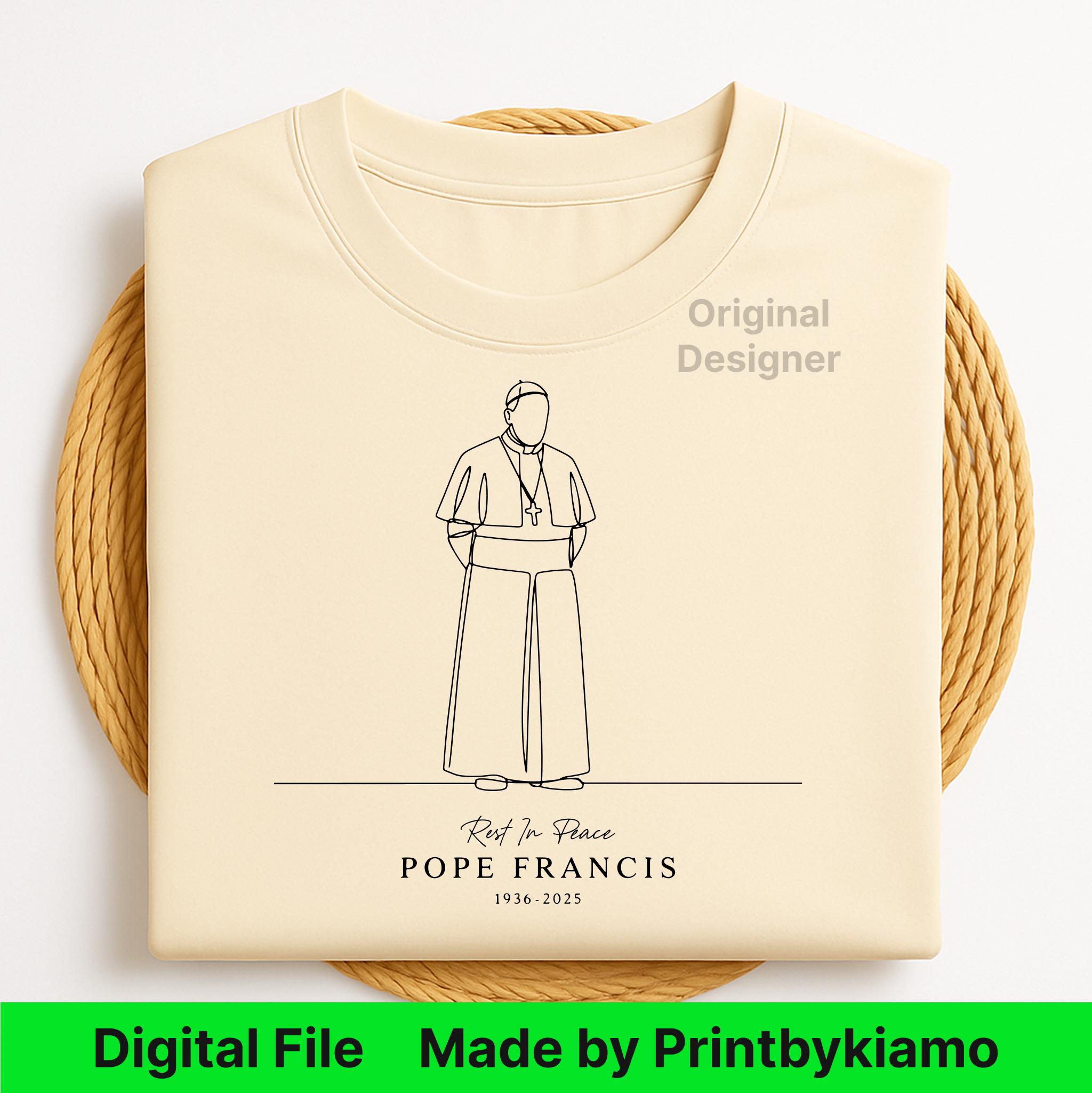 Pope Francis Clipart Set PNG & SVG Bundle, Catholic Line Art ...