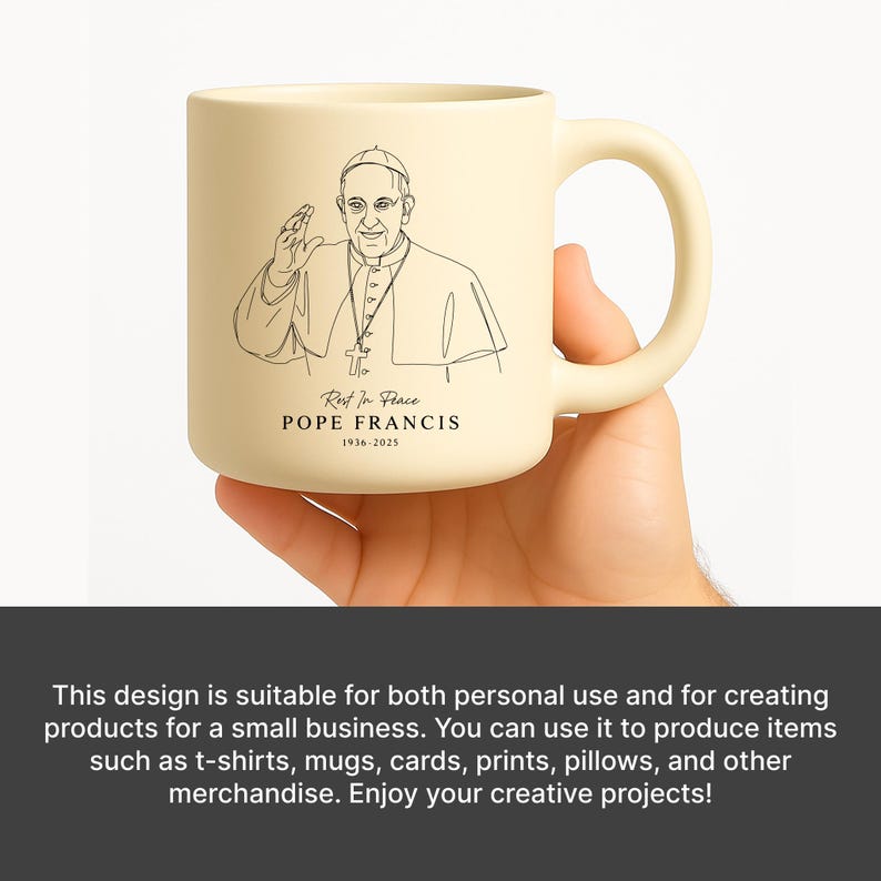 Pope Francis Clipart Set PNG & SVG Bundle, Catholic Line Art ...