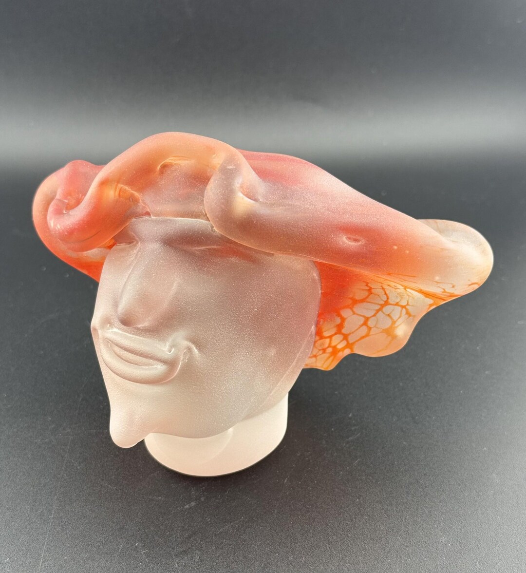 Vintage Stephen Fellerman Hand Blown Frosted Art Glass Paper Weight ...