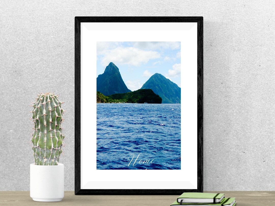 St Lucia Wall Art, Castries Poster, Digital Art, St Lucia Art, Saint ...