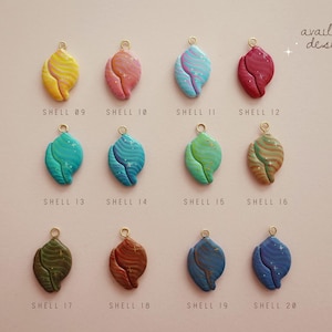 Hand-painted Clay Summer CHARMS Only, for Necklace or Earrings | Fish ...