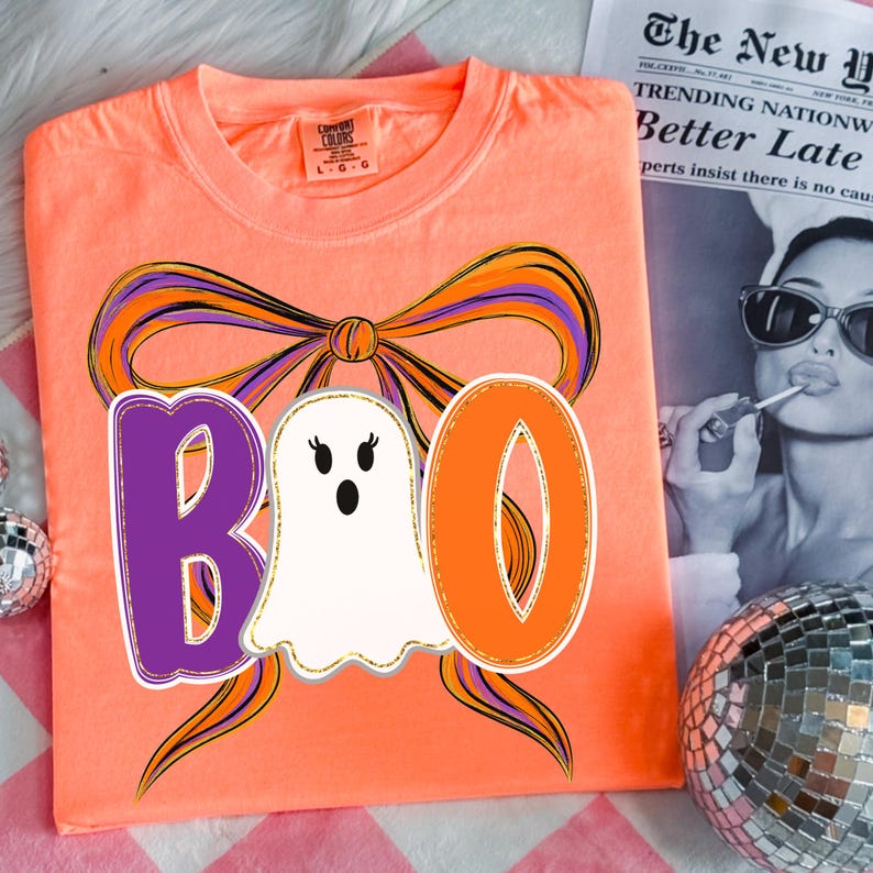 Boo PNG, Spooky Coquette PNG, Ghost PNG, Halloween Png, Fall Png ...