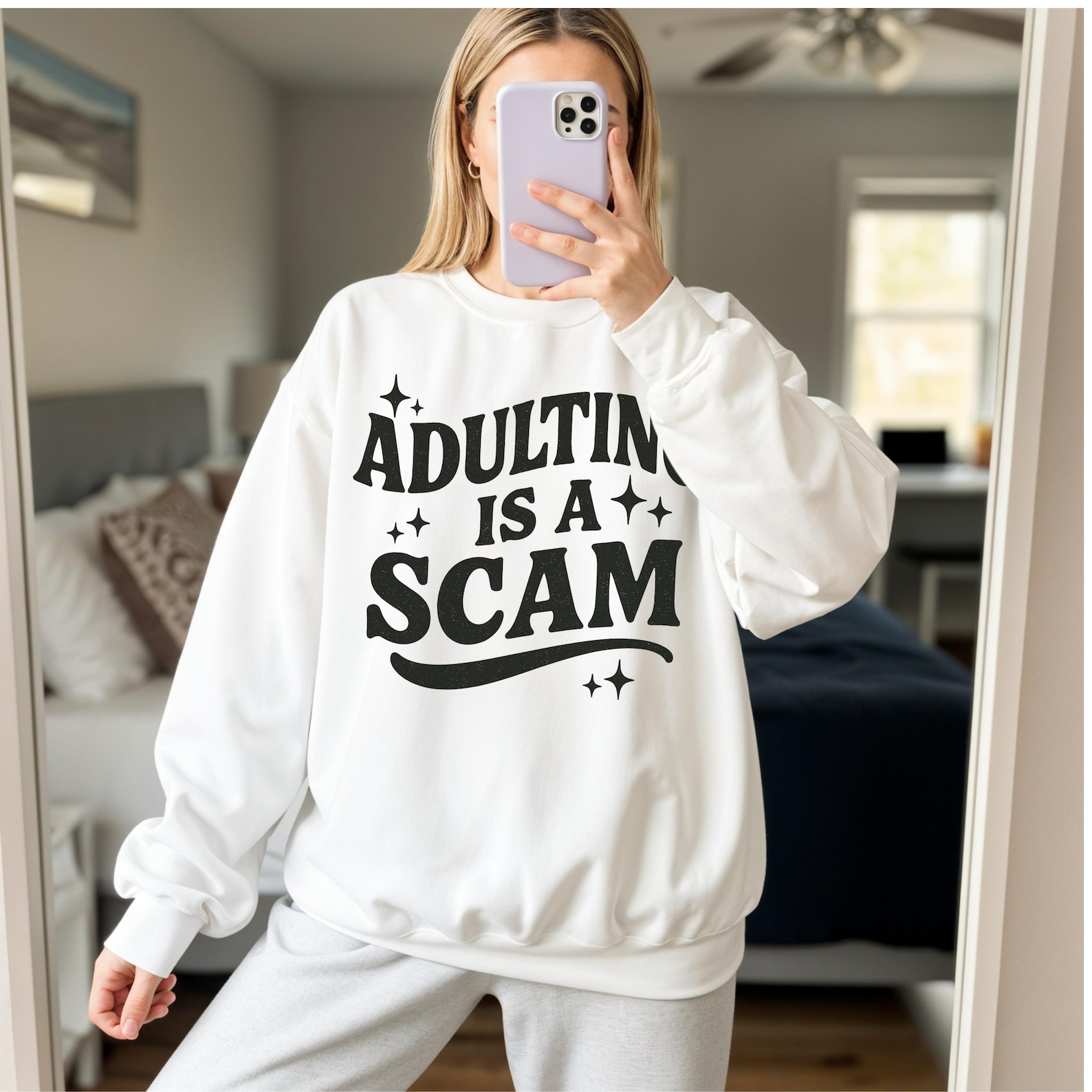 Adulting is a Scam PNG, Funny Sarcastic Sublimation, Bold Sassy Quote ...