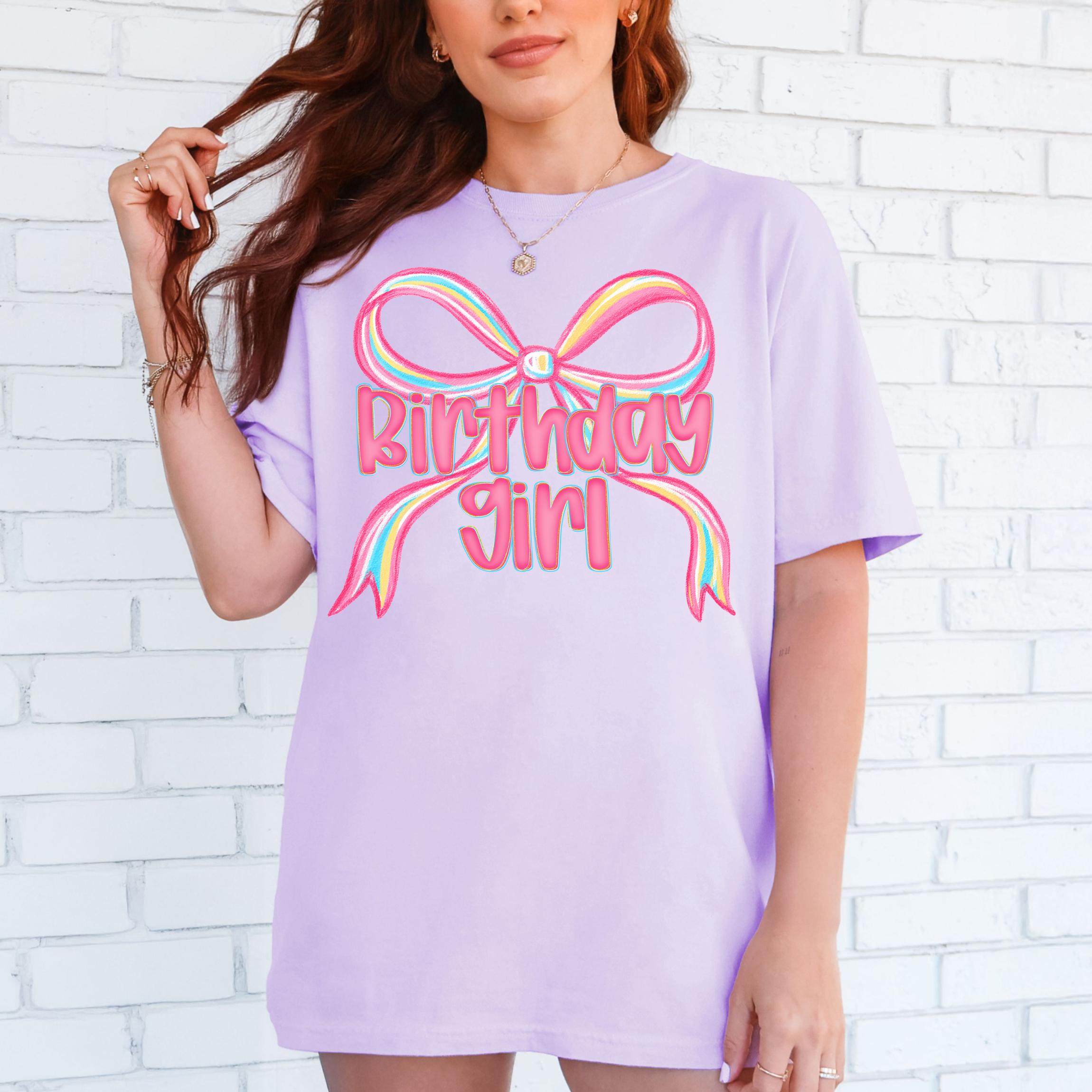 Birthday Girl Birthday Crew PNG Bundle, Neon Coquette Birthday Shirt ...