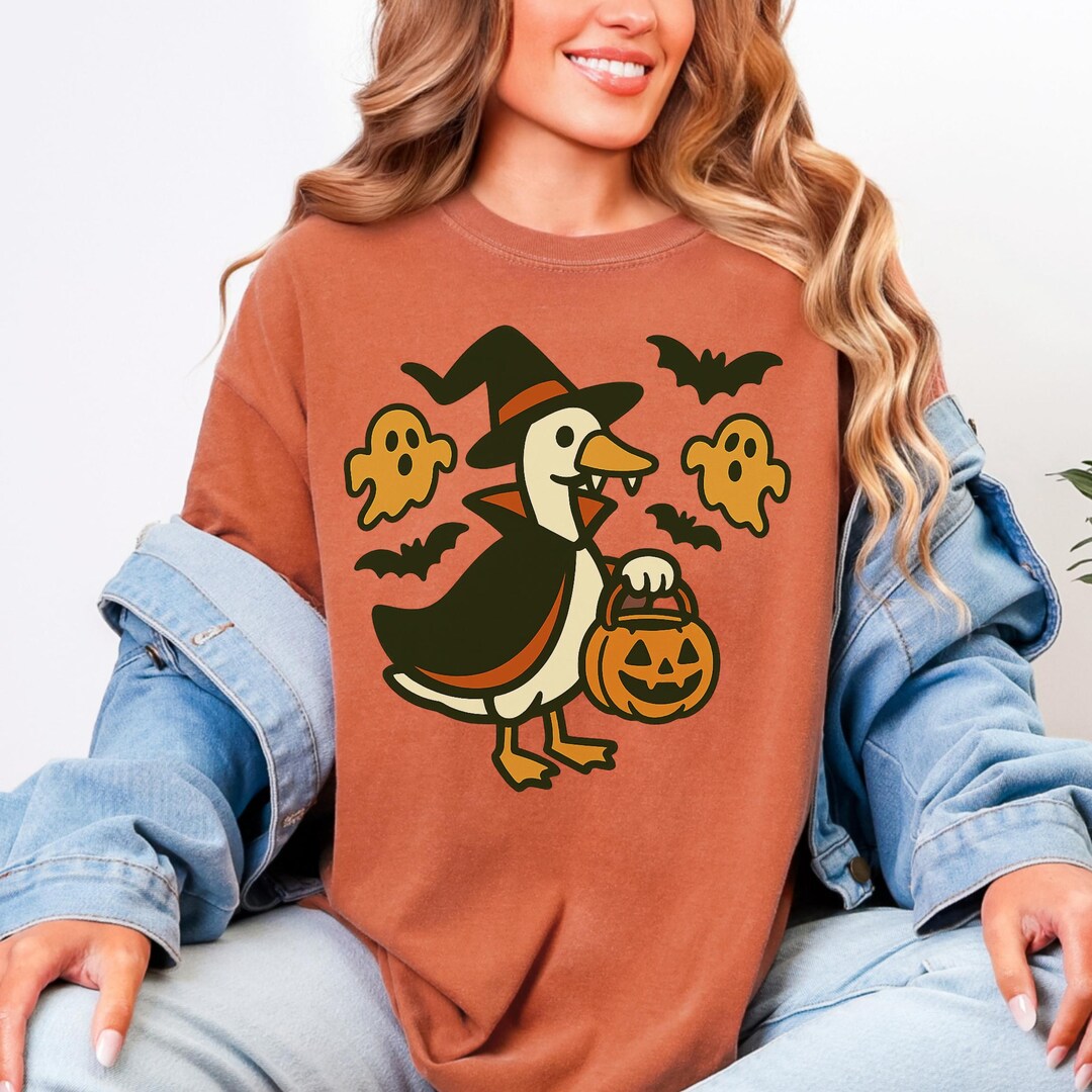 Vampire Goose PNG, Funny Halloween Goose Sublimation Design, Spooky ...