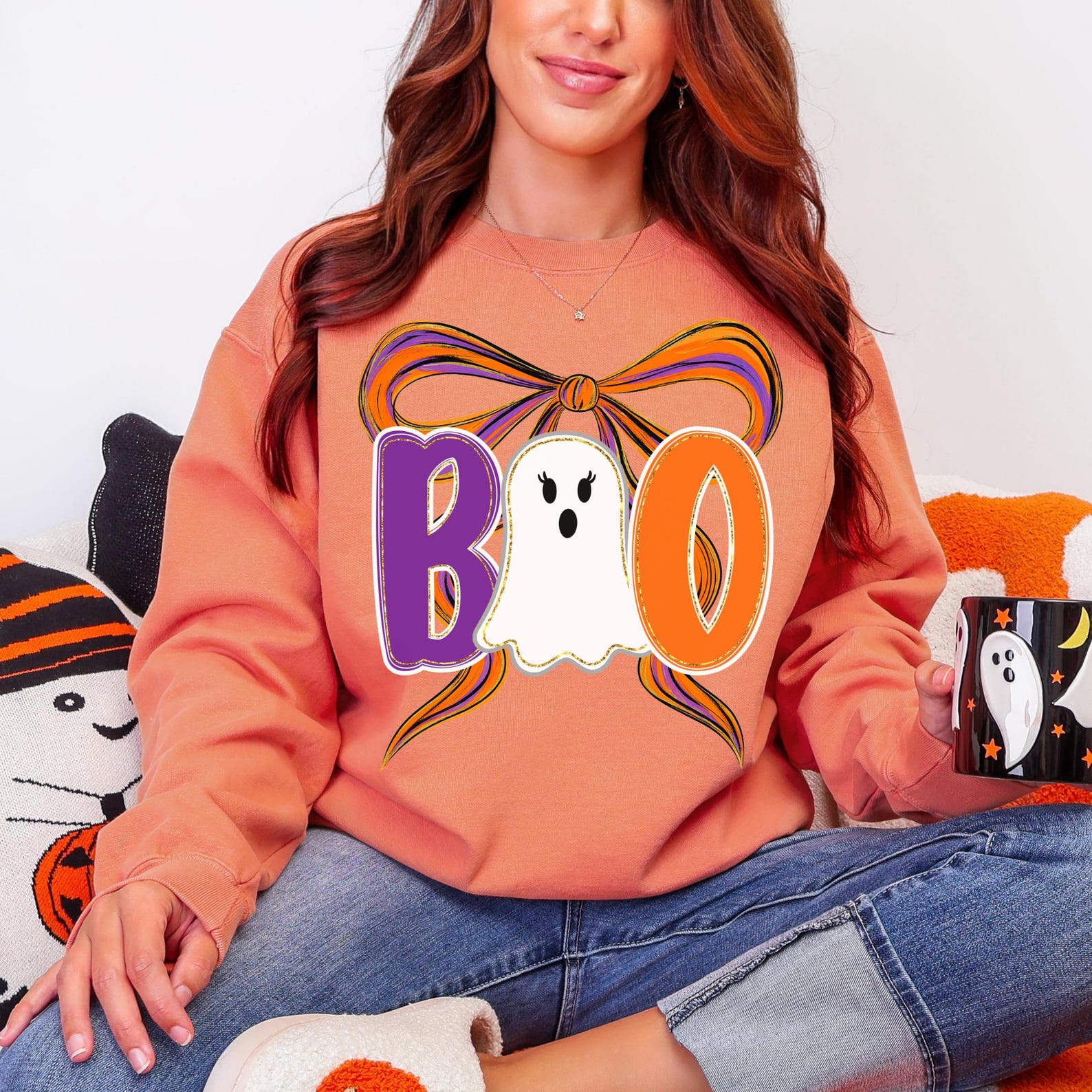 Boo PNG, Spooky Coquette PNG, Ghost PNG, Halloween Png, Fall Png ...