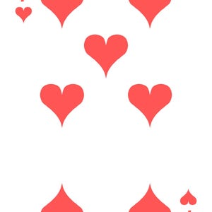 Editable Solitaire Playing Card Table Numbers HEARTS (ace–10) – Canva ...