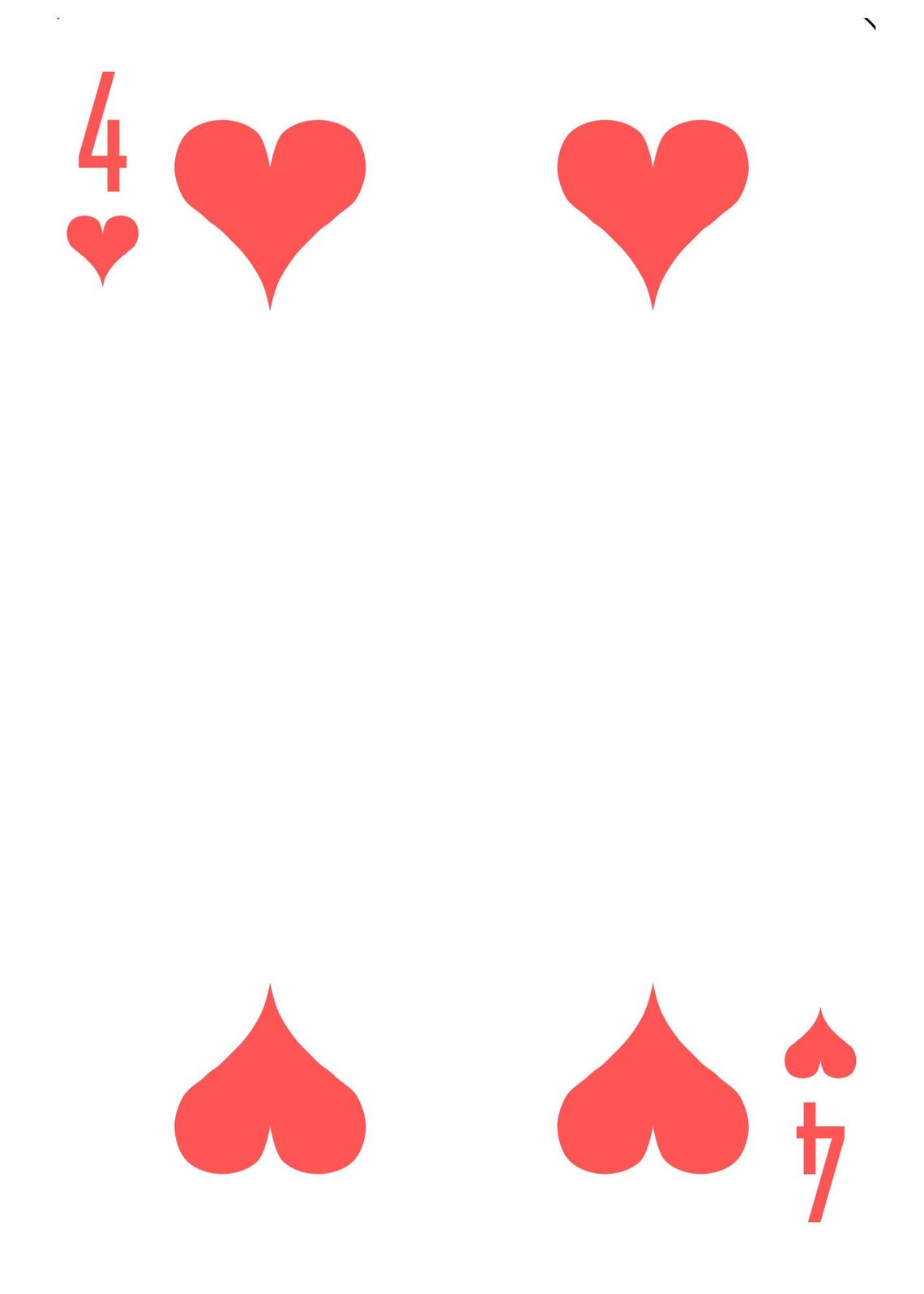 Editable Solitaire Playing Card Table Numbers HEARTS (ace–10) – Canva ...