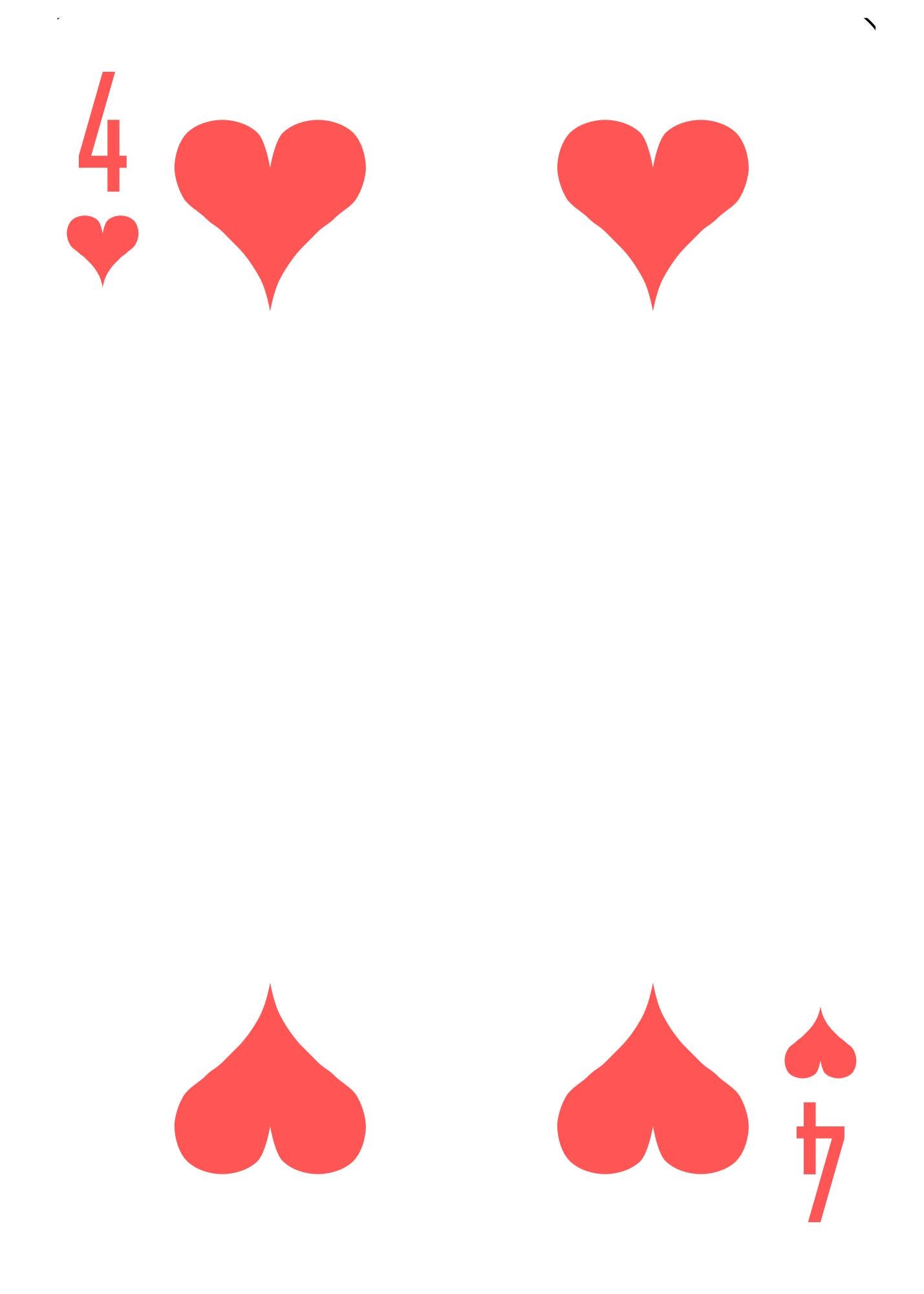 Editable Solitaire Playing Card Table Numbers HEARTS (ace–10) – Canva ...