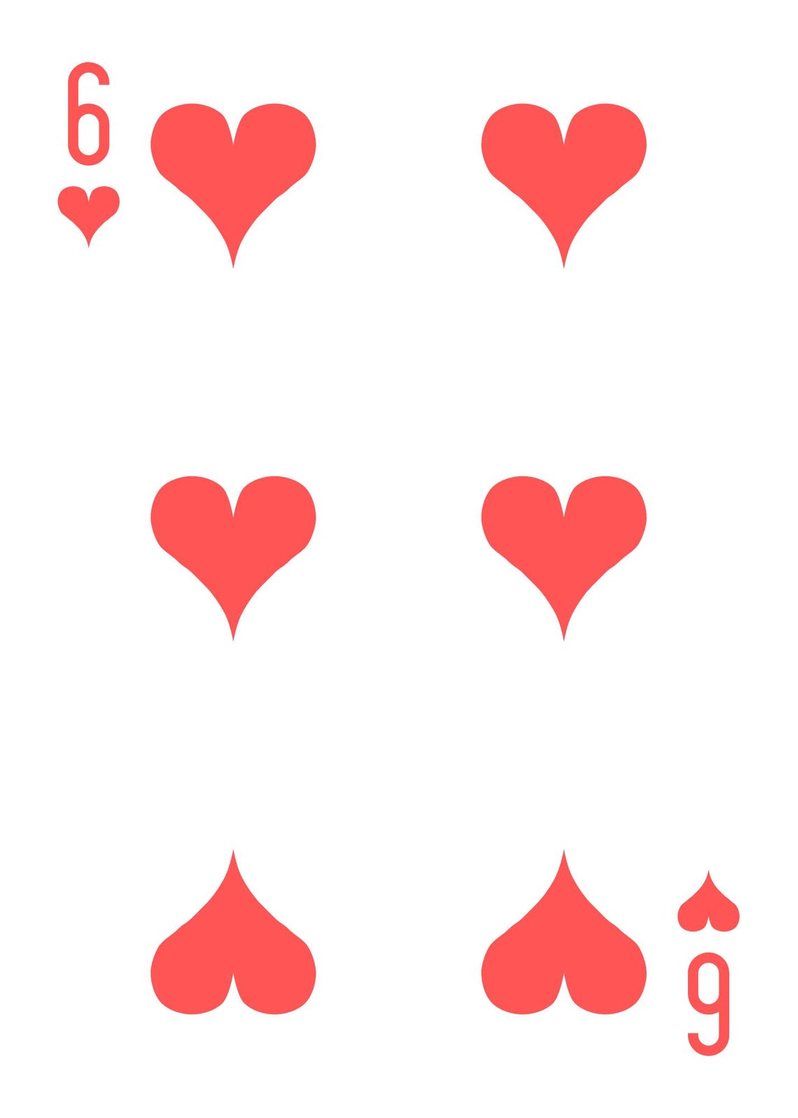 Editable Solitaire Playing Card Table Numbers HEARTS (ace–10) – Canva ...