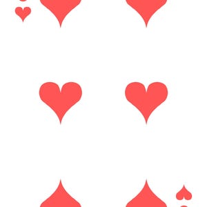 Editable Solitaire Playing Card Table Numbers HEARTS (ace–10) – Canva ...
