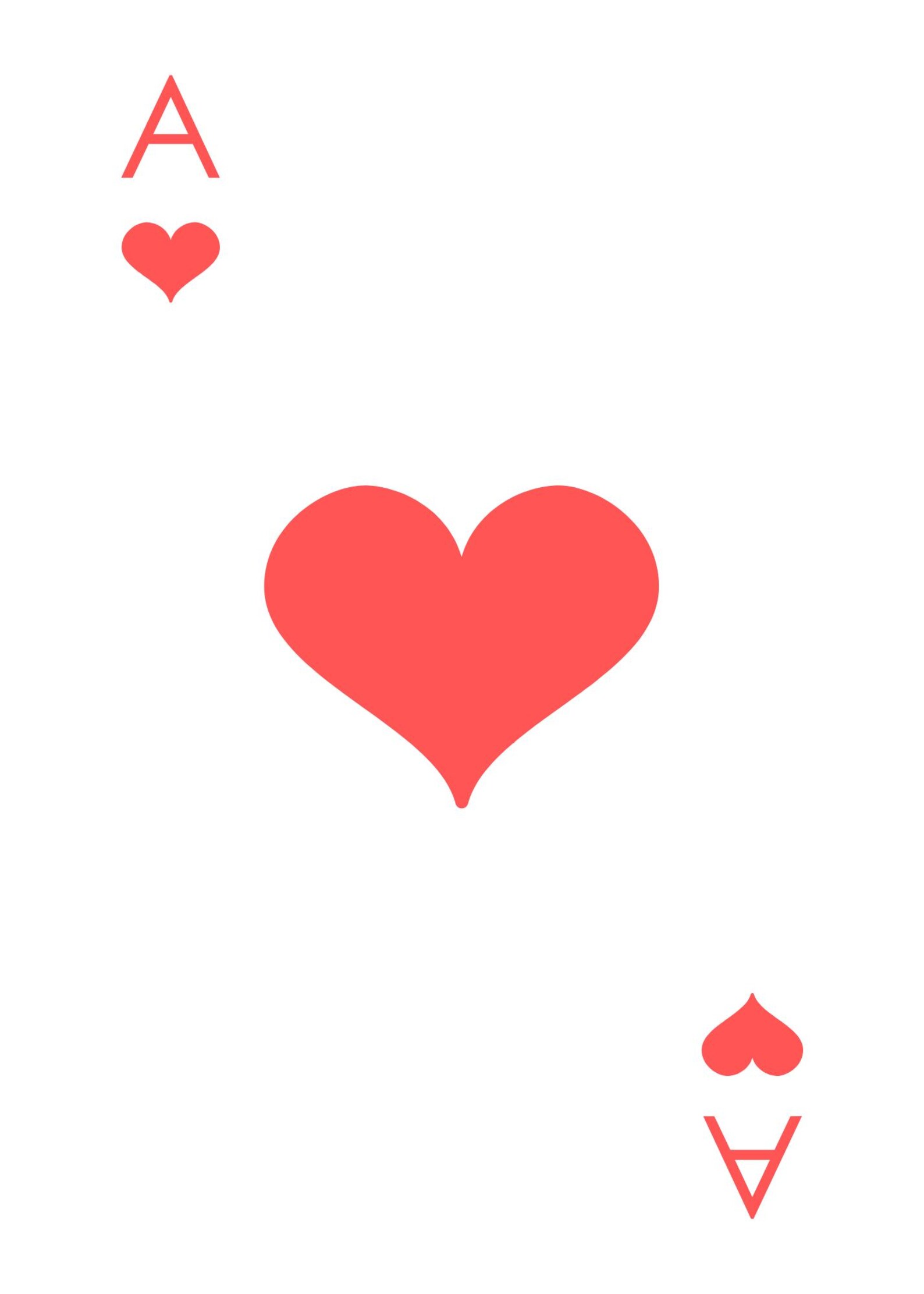 Editable Solitaire Playing Card Table Numbers HEARTS (ace–10) – Canva ...