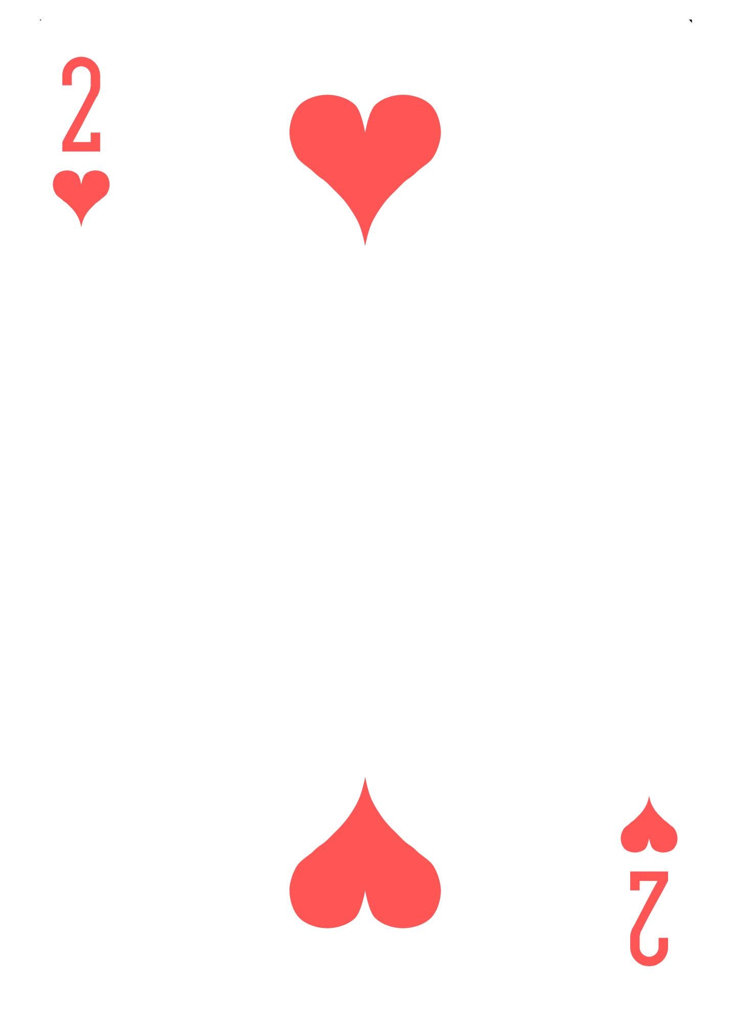 Editable Solitaire Playing Card Table Numbers HEARTS (ace–10) – Canva ...