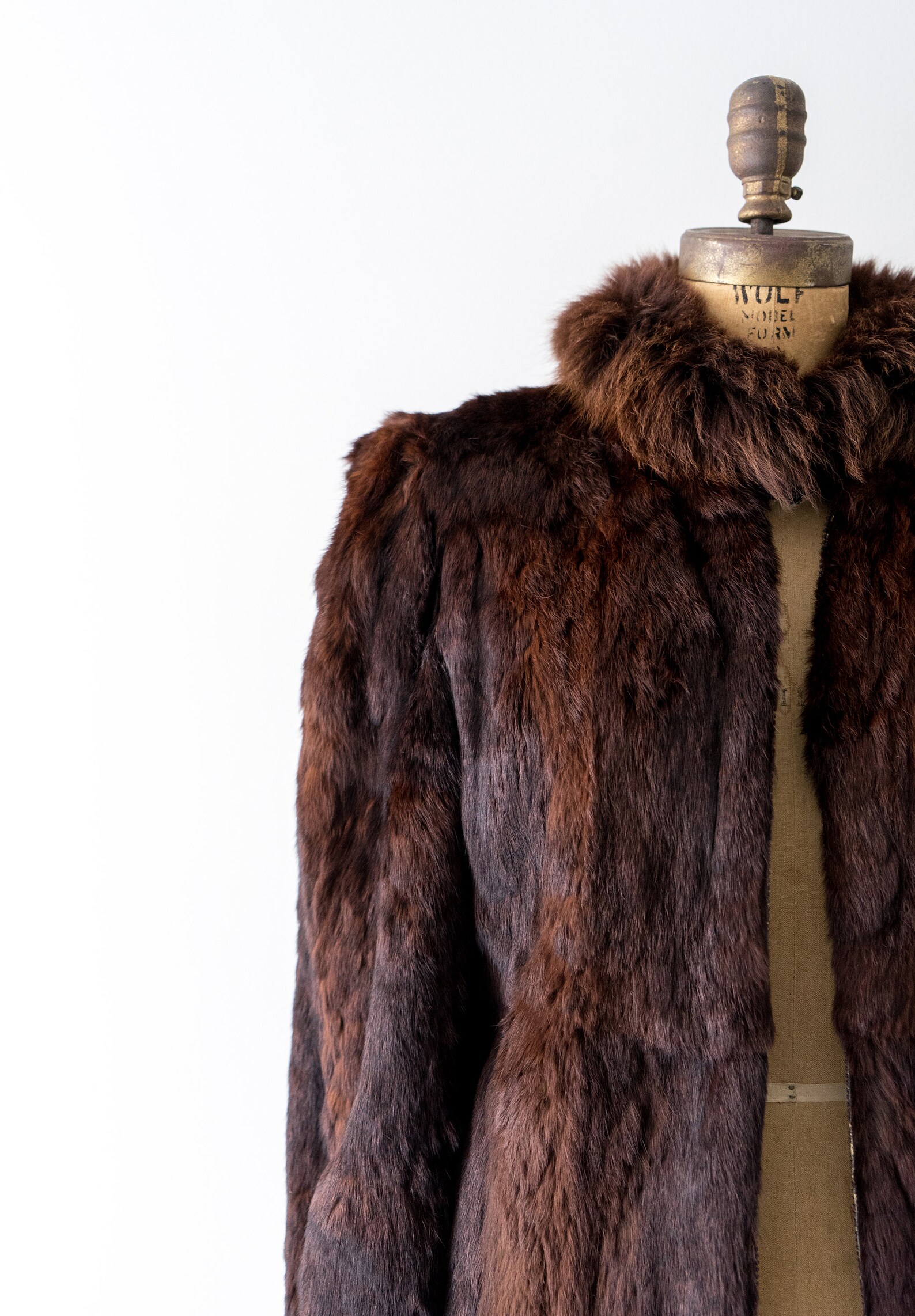 1980's Dark Brown Rabbit Fur Coat. vintage 80's fur | Etsy