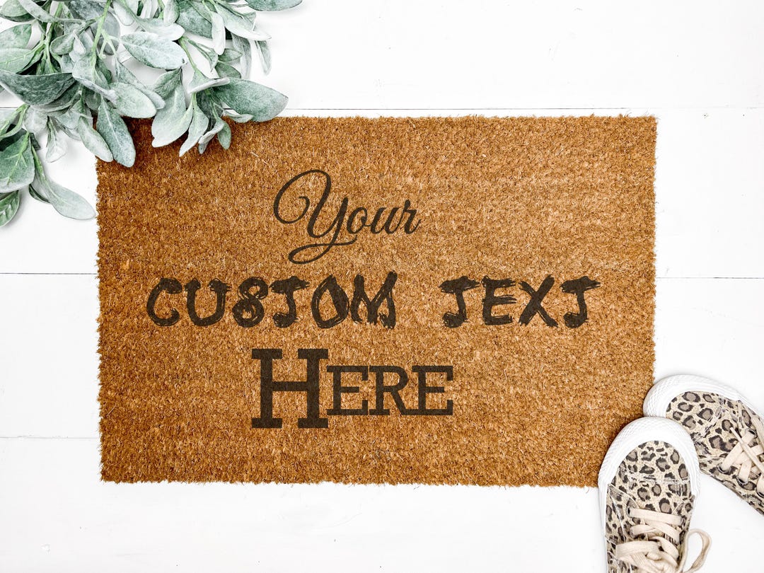 Personalized Doormat, Custom Welcome Mat With Your Text, Funny & Cute ...