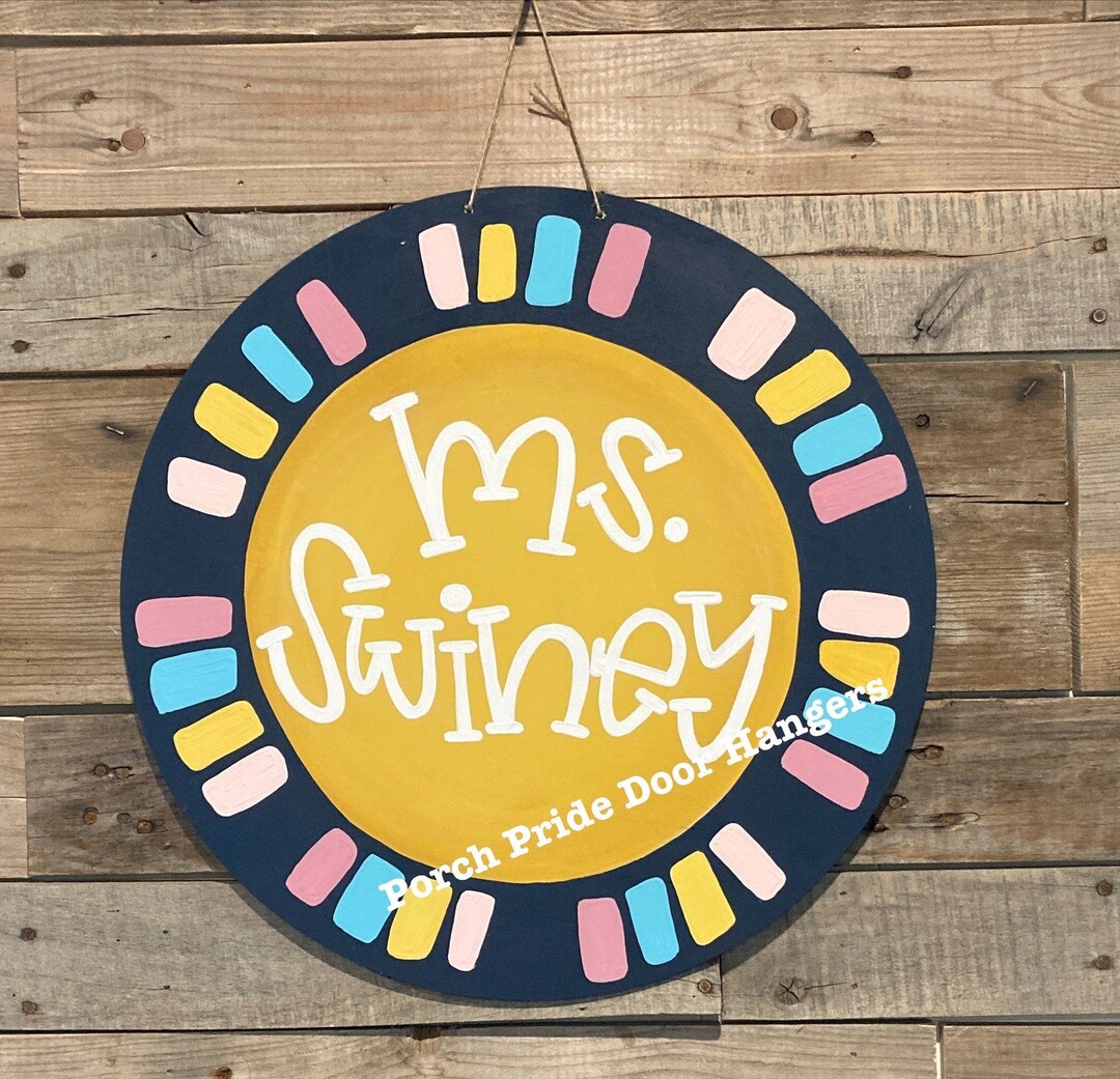 Personalized Door Hanger Teacher Door Hanger Teacher Gift - Etsy