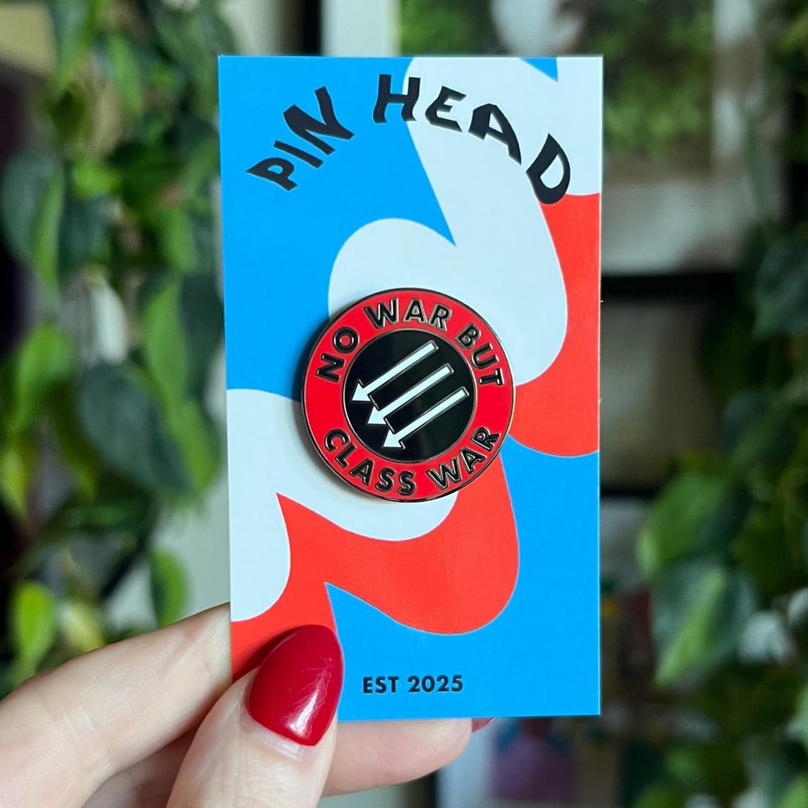 Iron Front ANTI-FACIST Enamel Pin | No War but Class War, Anti-war ...