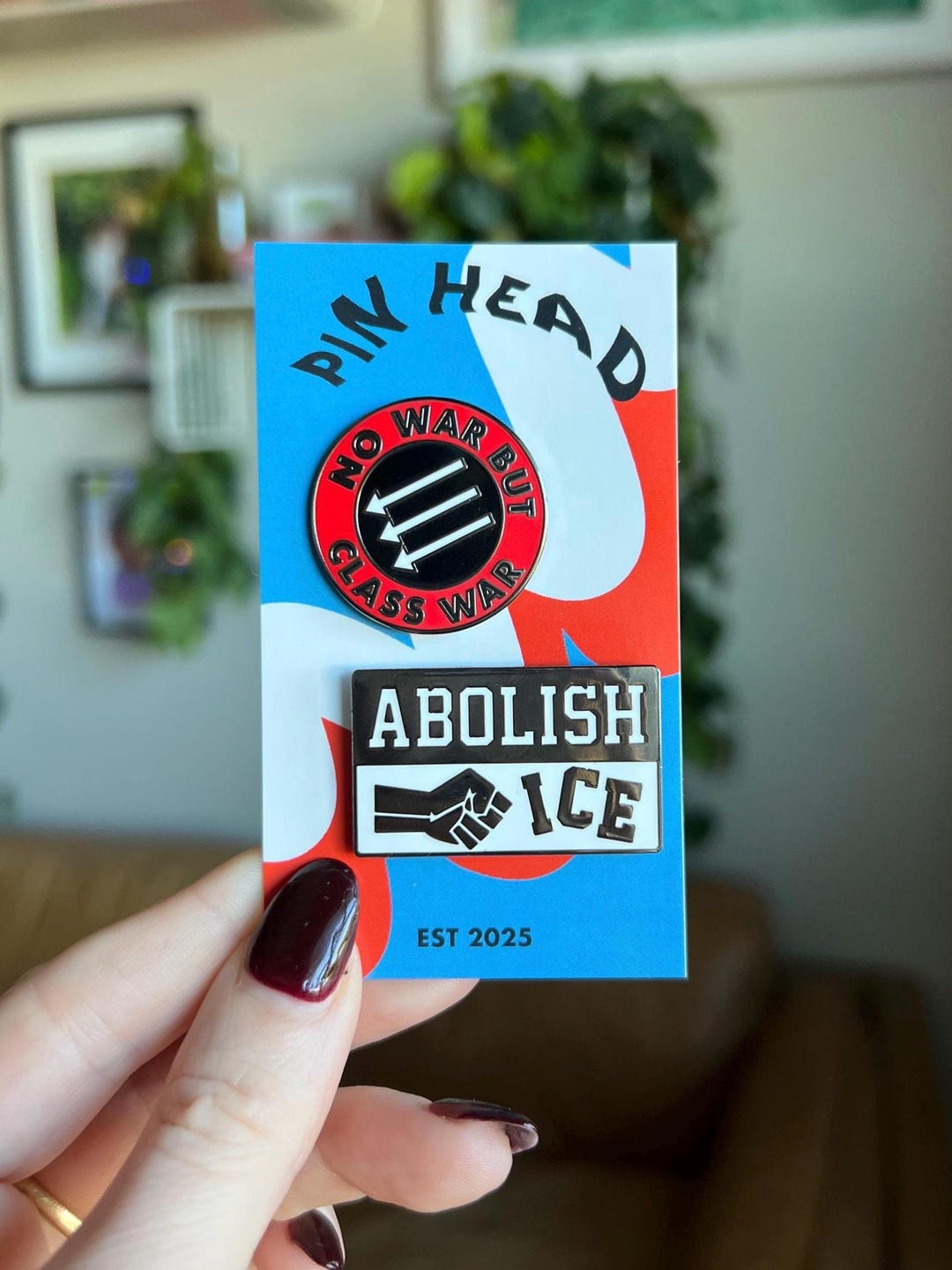 Leftist Pin Duo | Anti Fascist Class War Abolish Ice Hard Enamel Pin ...