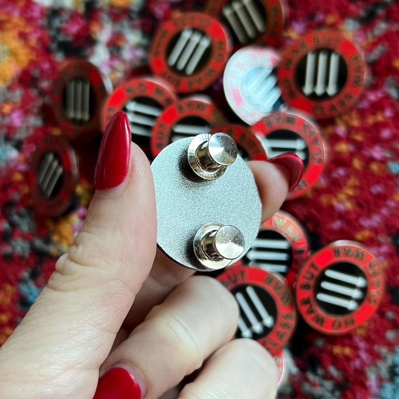 Iron Front ANTI-FACIST Enamel Pin | No War but Class War, Anti-war ...