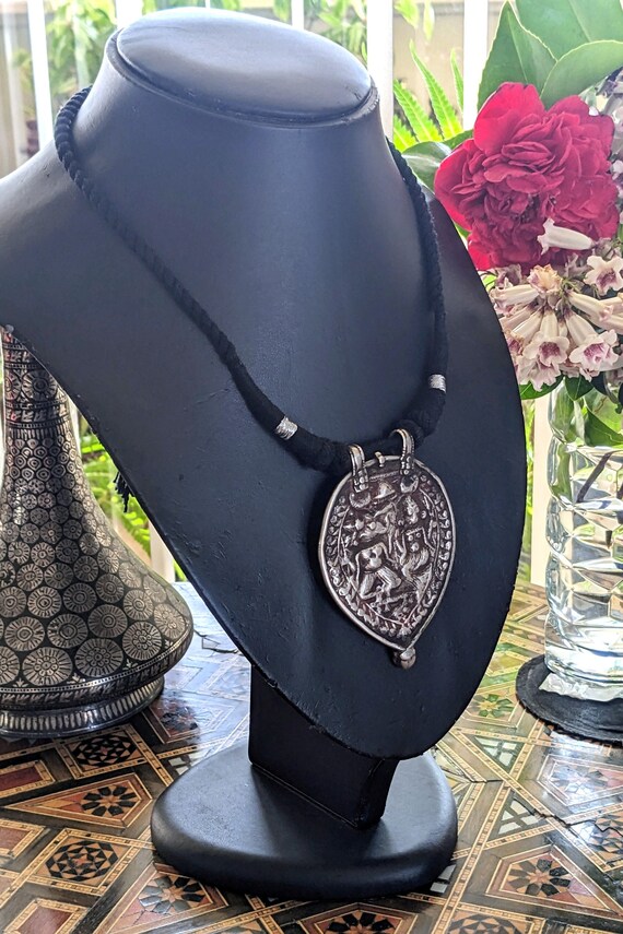 Antique Indian Amulet, Ganesh and Pavarti Pendant, Ol… - Gem