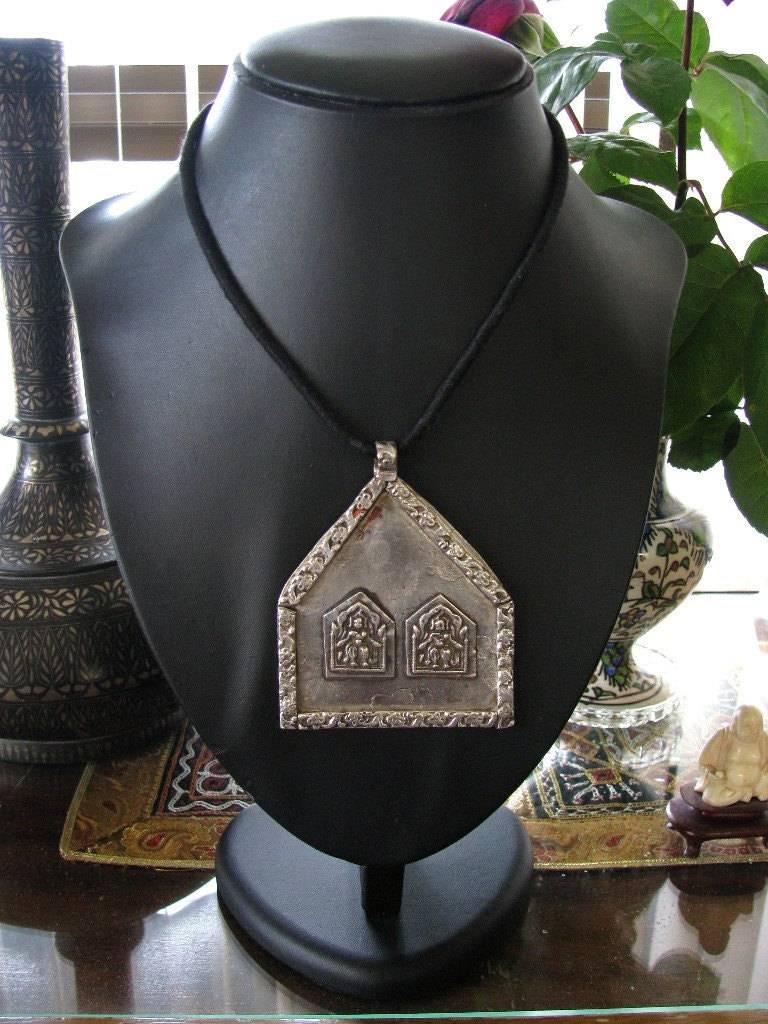 Antique Lord Shiva Amulet: High Grade Silver Indian Patri, Rajasthan ...