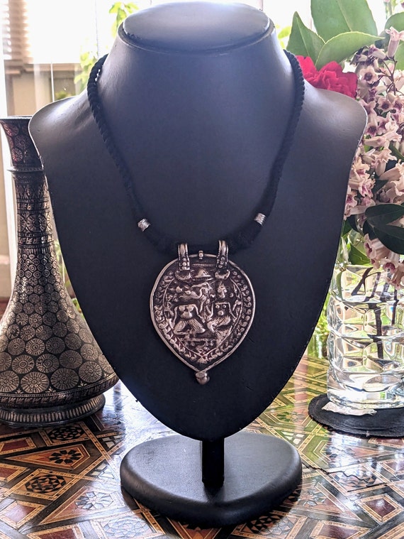 Antique Indian Amulet, Ganesh and Pavarti Pendant, Ol… - Gem