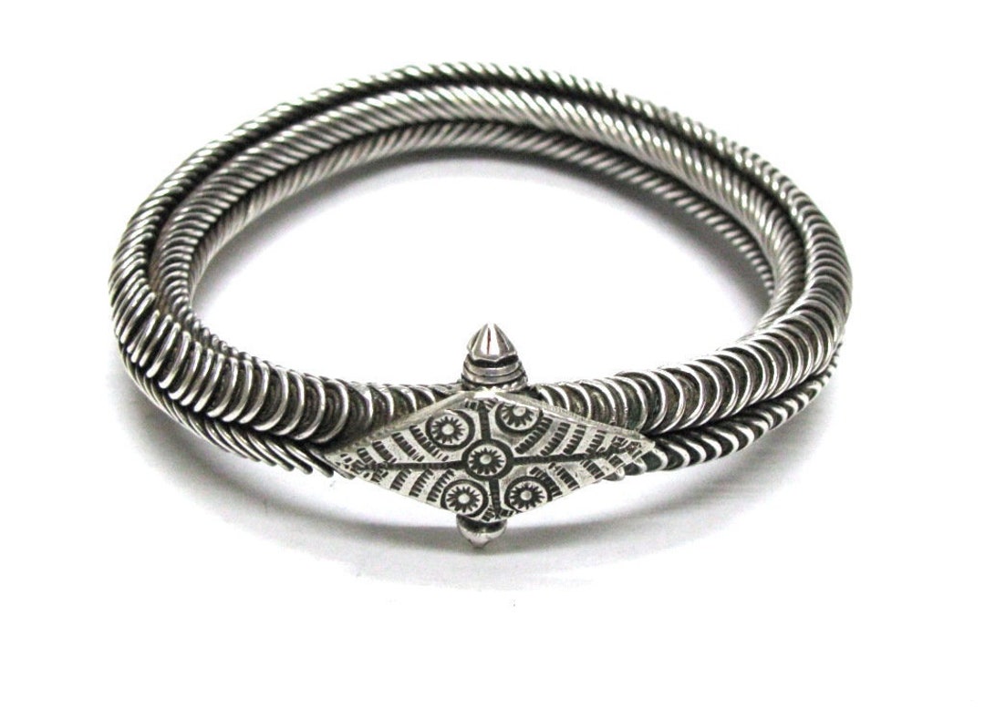 Antique Toda Tribe Bracelet, Armlet, Silver South India Bangle ...