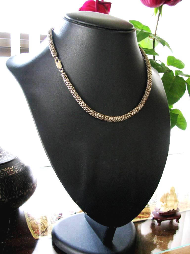 Vintage Indonesian Silver Mesh Chain, Indonesian Silver Necklace, 5mm ...