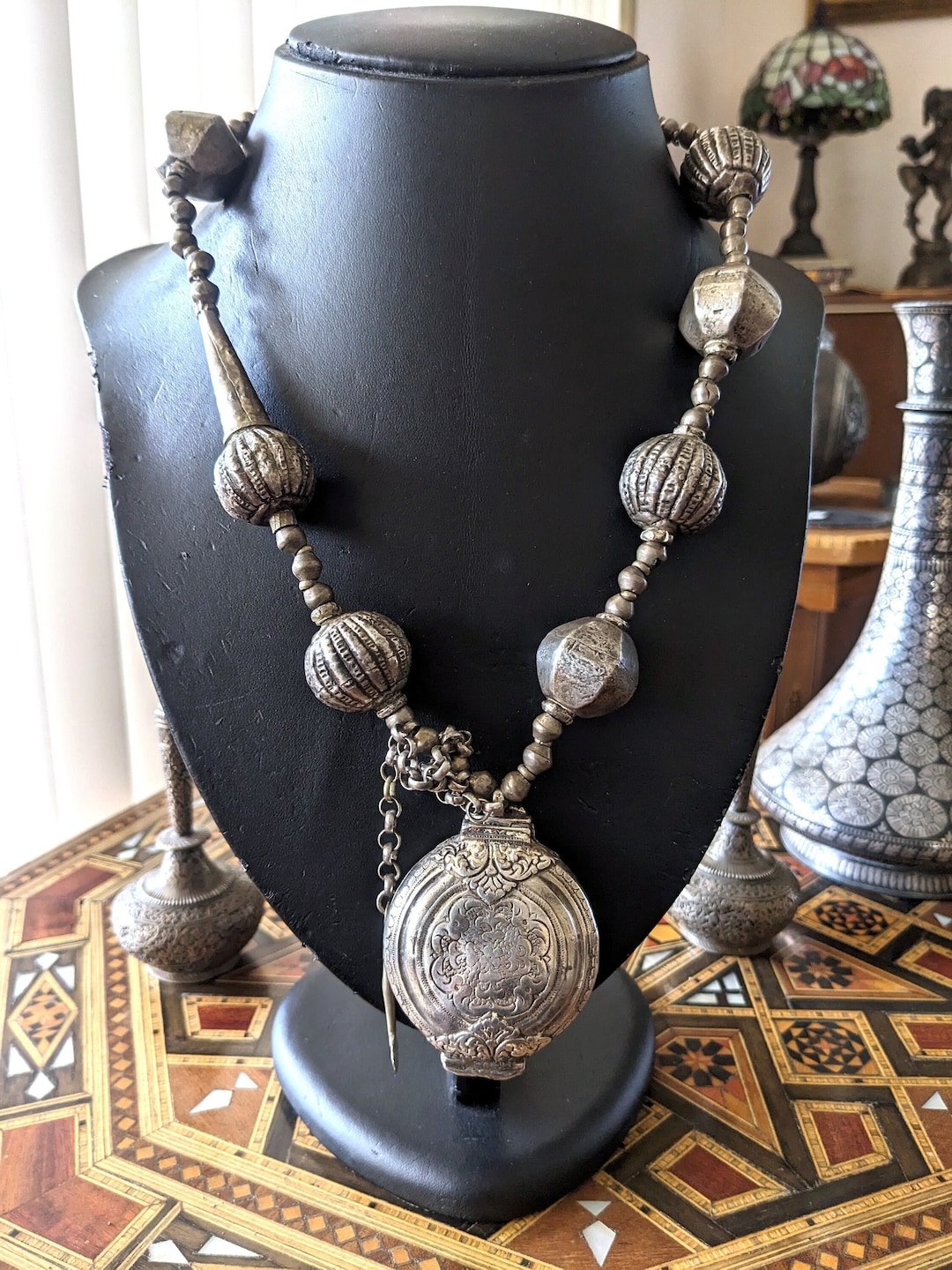 Antique Ethiopian Necklace Chunam Box Necklace Killotaya - Etsy