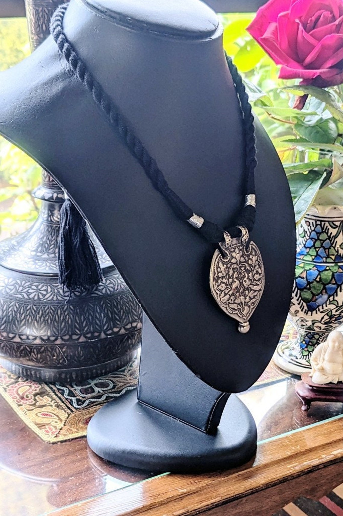 Antique Silver Tree of Life Amulet: Indian Peacock Pendant - Etsy