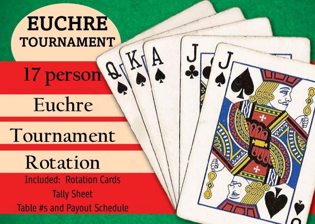 17 Euchre Tournament, Progressive Euchre, 17 Person Euchre - Etsy