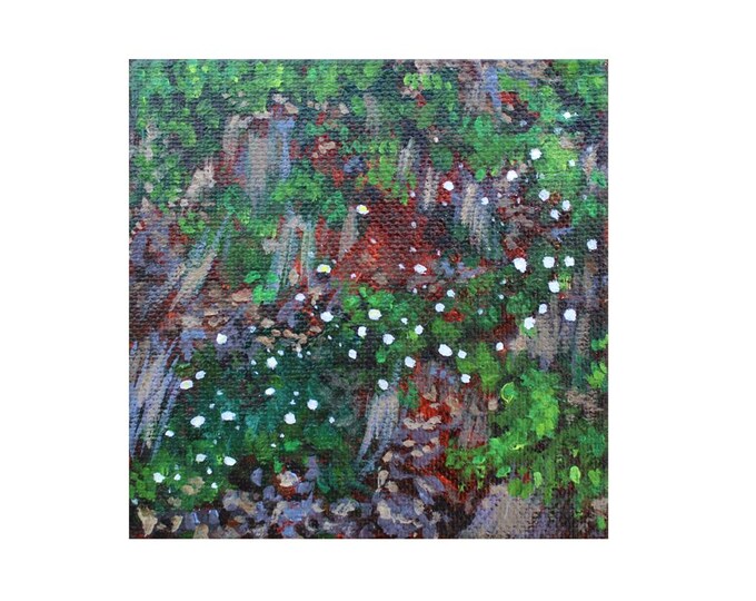 Daisy Stars Original Art by Jessie Meehan, 4"x4" Acrylic on Canvas ...