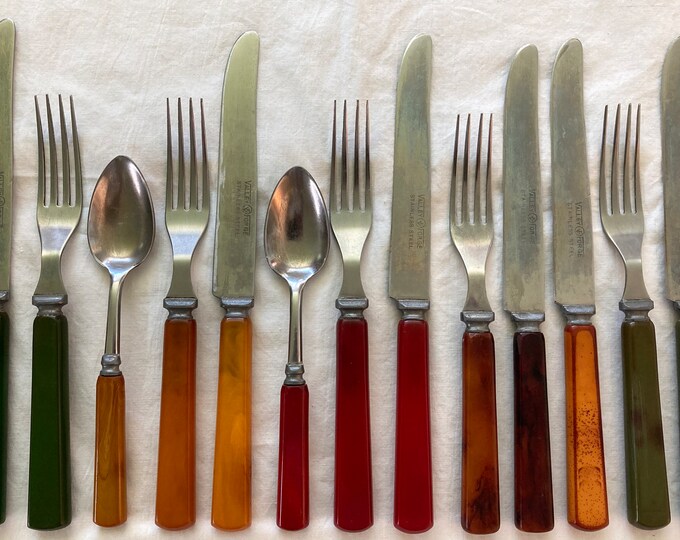 13 Piece Valley Forge Bakelite Flatware Lot - as Is - Etsy