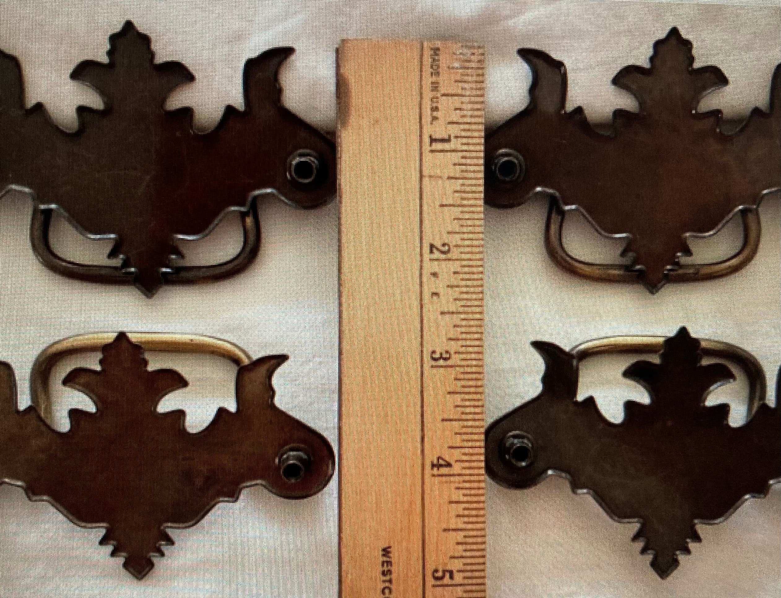 Brass Plate Gothic Style Batwing Drawer Pulls unmarked - Etsy