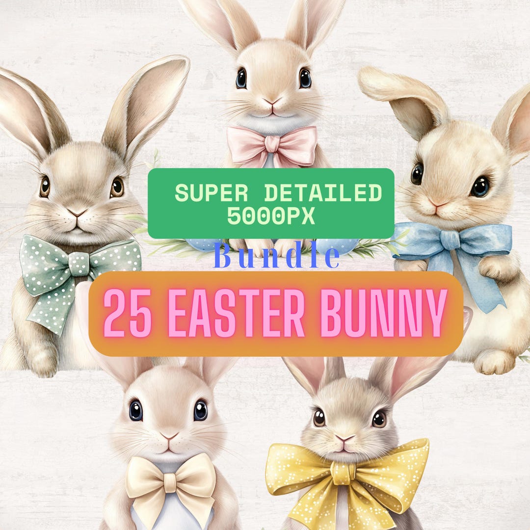 Easter Bunny Clipart Easter Clip Art Easter Bunnies Coquette Digital ...