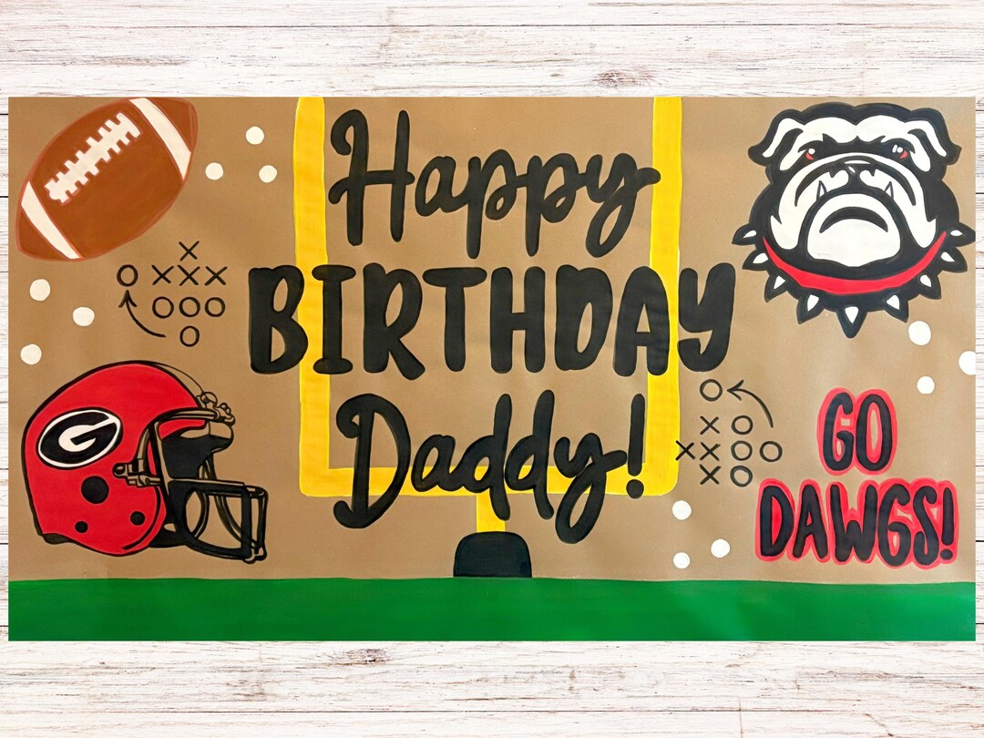 Custom Football Birthday Banner, Sports Theme Party Decoration ...