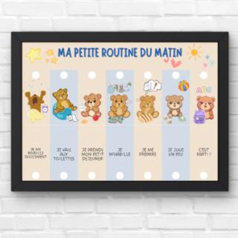 Printable Morning Routine – A4 Chart for Kids – Morning Independence ...