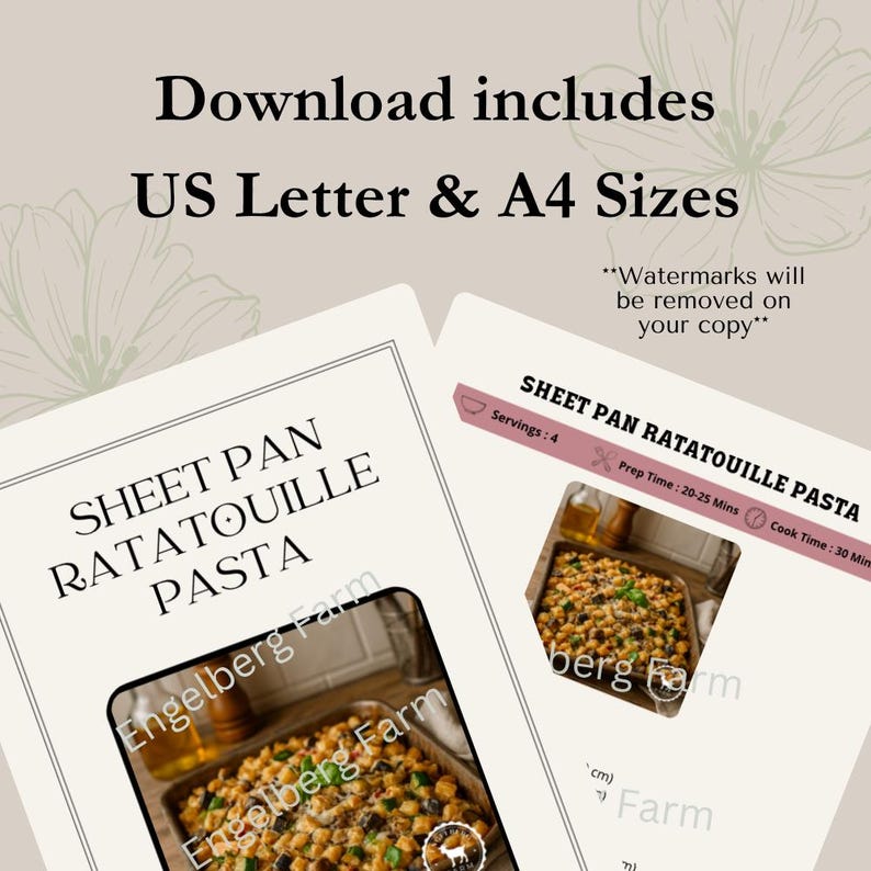 The Best & Easy Recipe for Sheet Pan Ratatouille Pasta. Easy Farmhouse ...