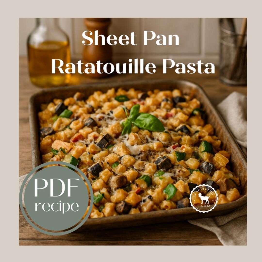 The Best & Easy Recipe for Sheet Pan Ratatouille Pasta. Easy Farmhouse ...