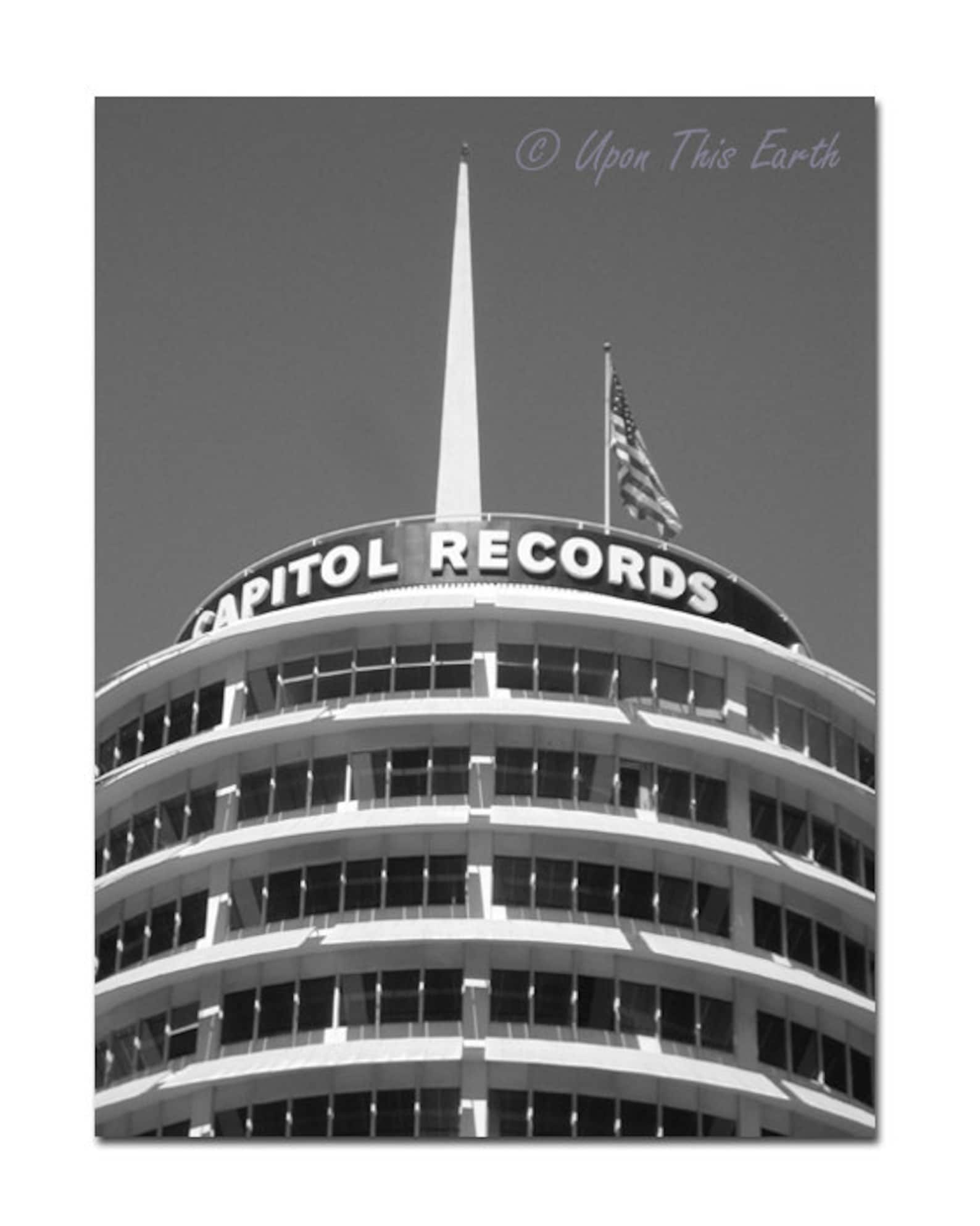 Capitol Records Building Tower, Hollywood - 8.5" X 11" Fine Art ...