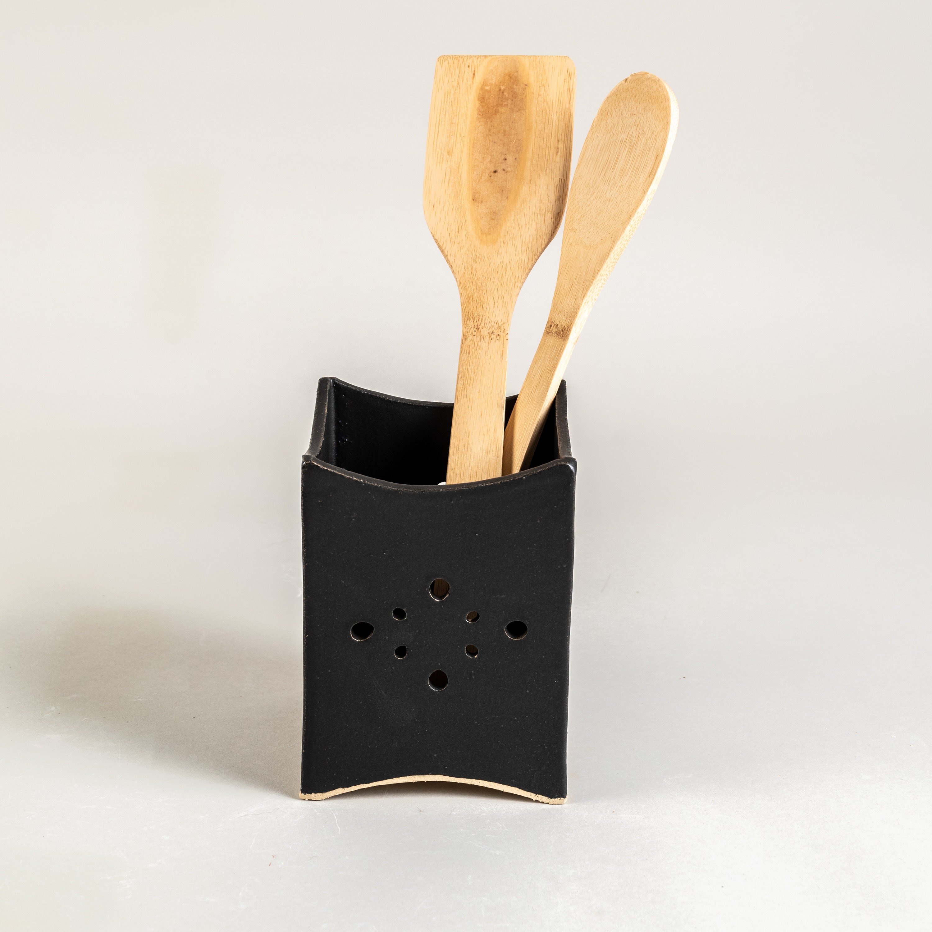 Ceramics, Utensil Holder, Ceramic Utensil, Black Ceramic, Kitchen ...