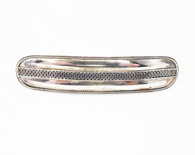 Sterling Silver Barrett, Marked 925, Stripe of Rippled Curvy Design ...